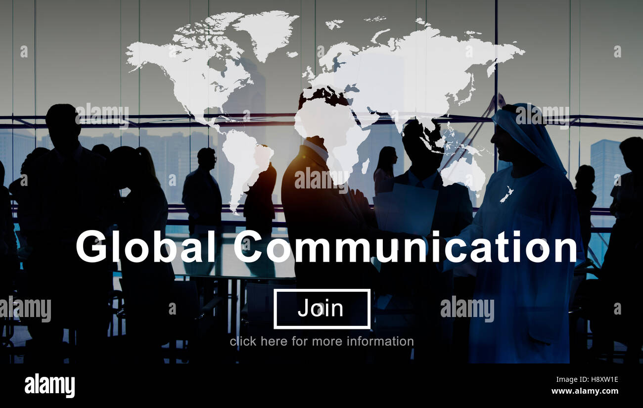 Global Communication Worldwide Website Homepage Concept Stock Photo - Alamy