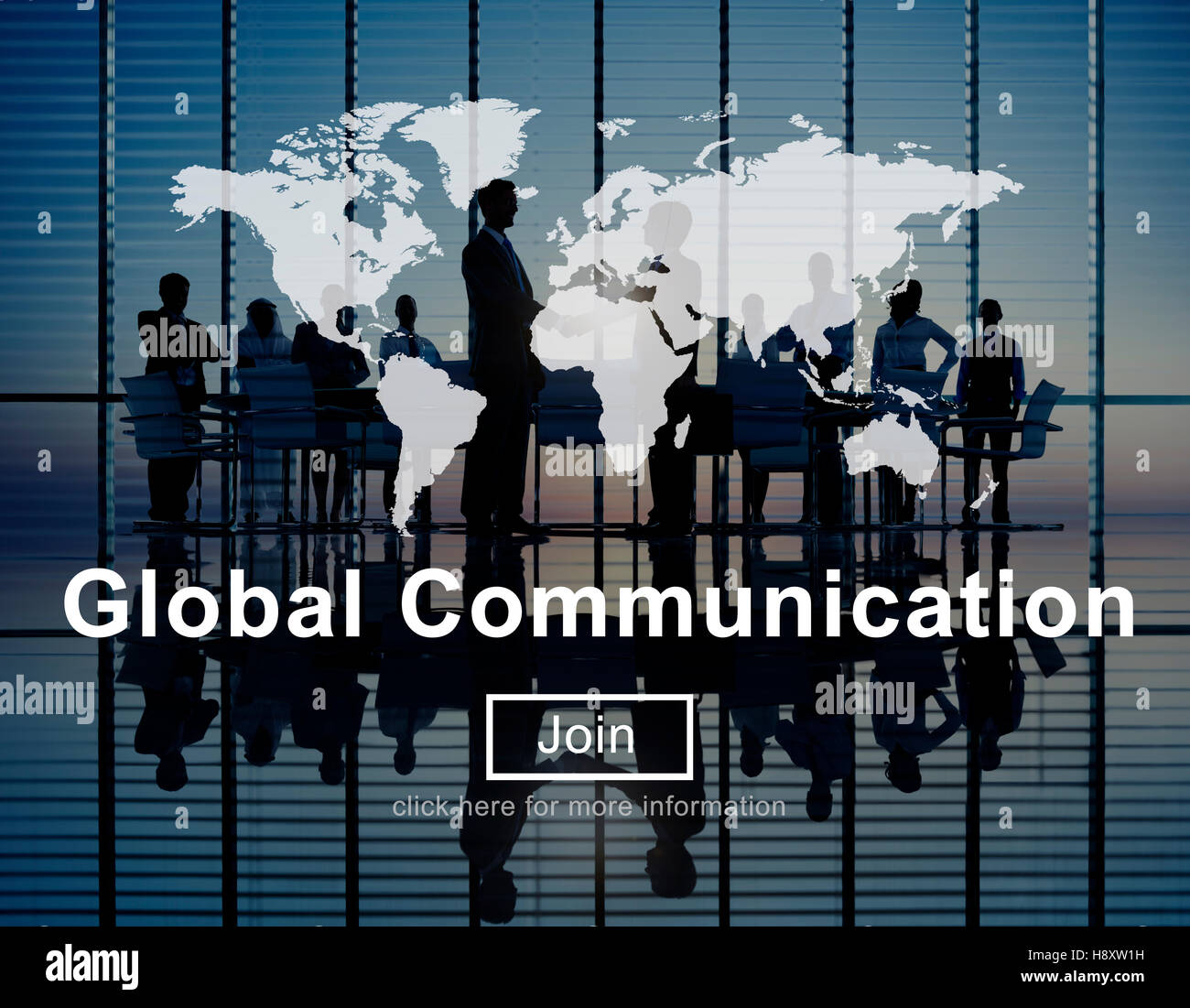 Global Communication Worldwide Website Homepage Concept Stock Photo - Alamy