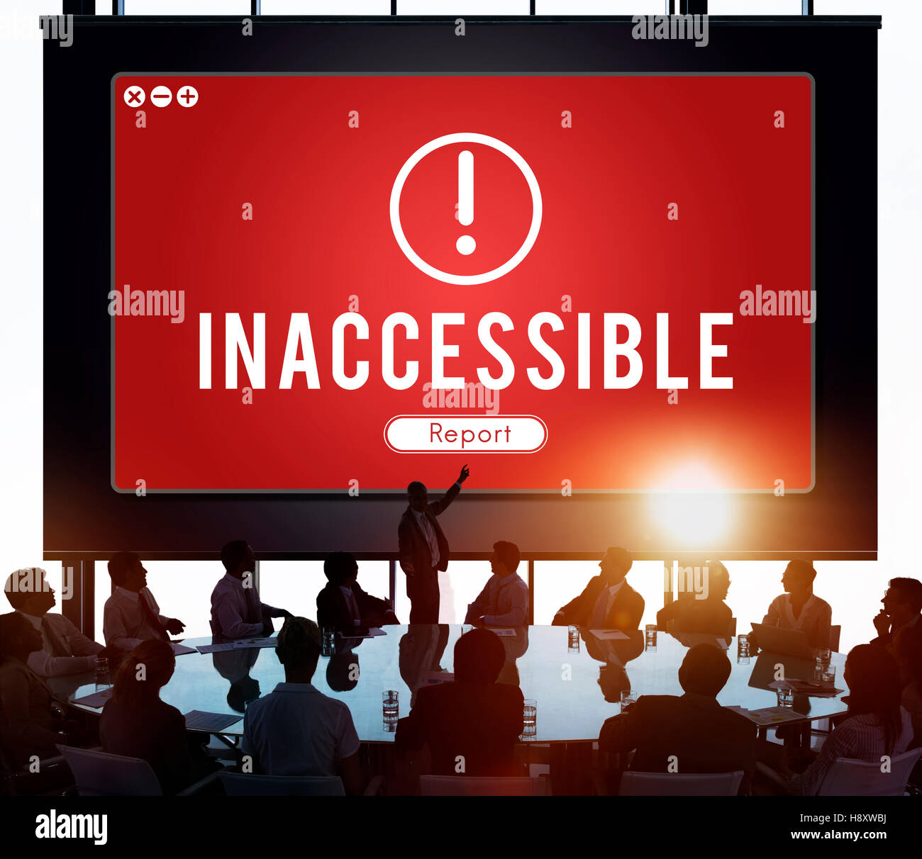 Inaccessible Network Problem Technology Software Concept Stock Photo ...