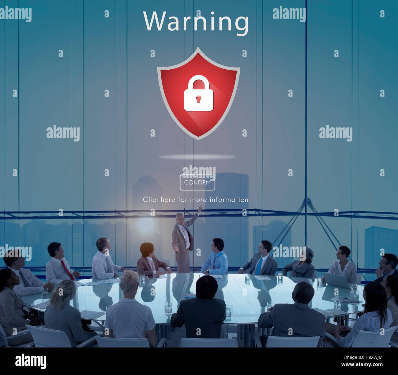Warning Security Alert Warning Secured Website Concept Stock Photo - Alamy