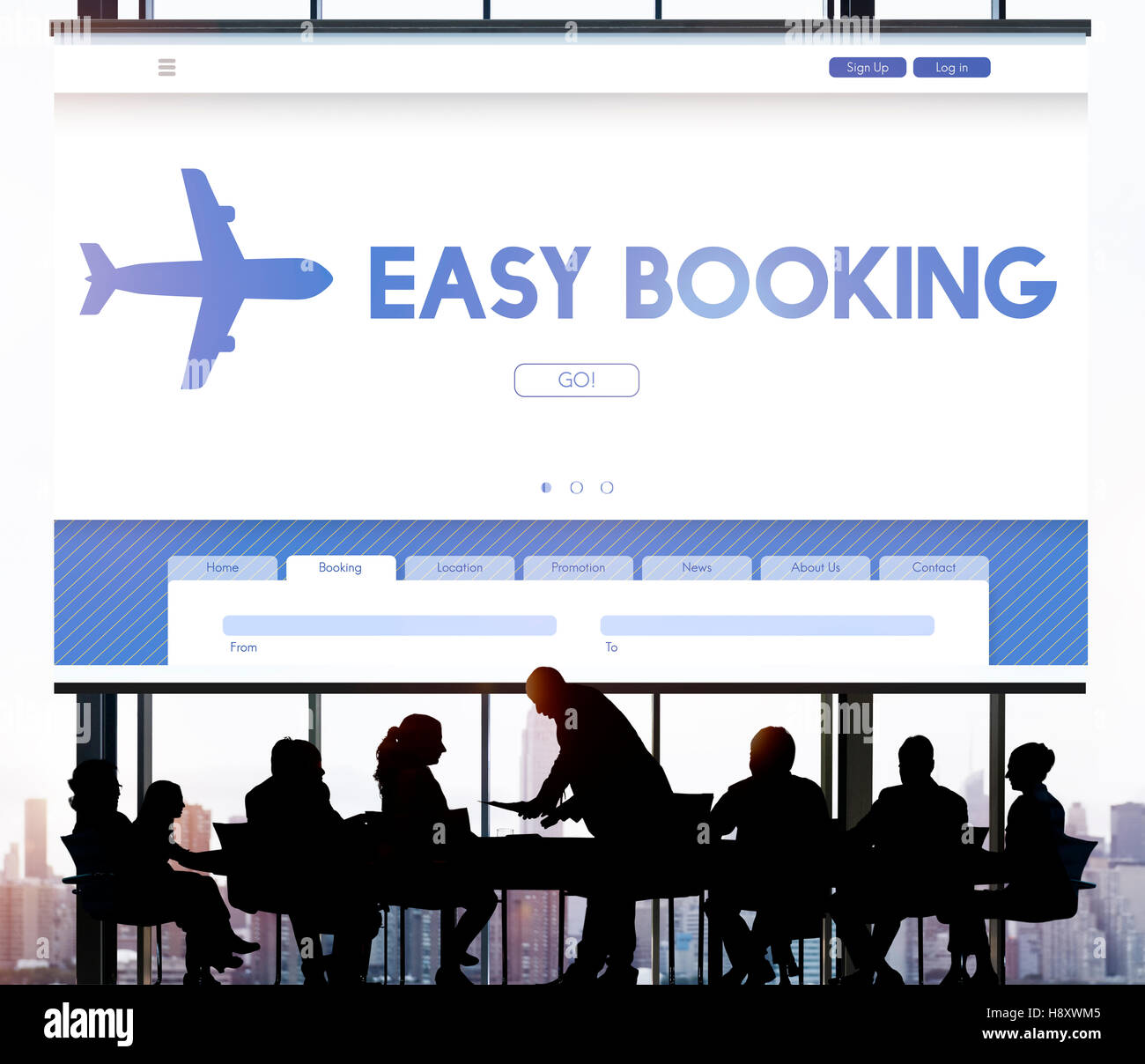 Easy Booking Holiday Flight Tourism Concept Stock Photo - Alamy