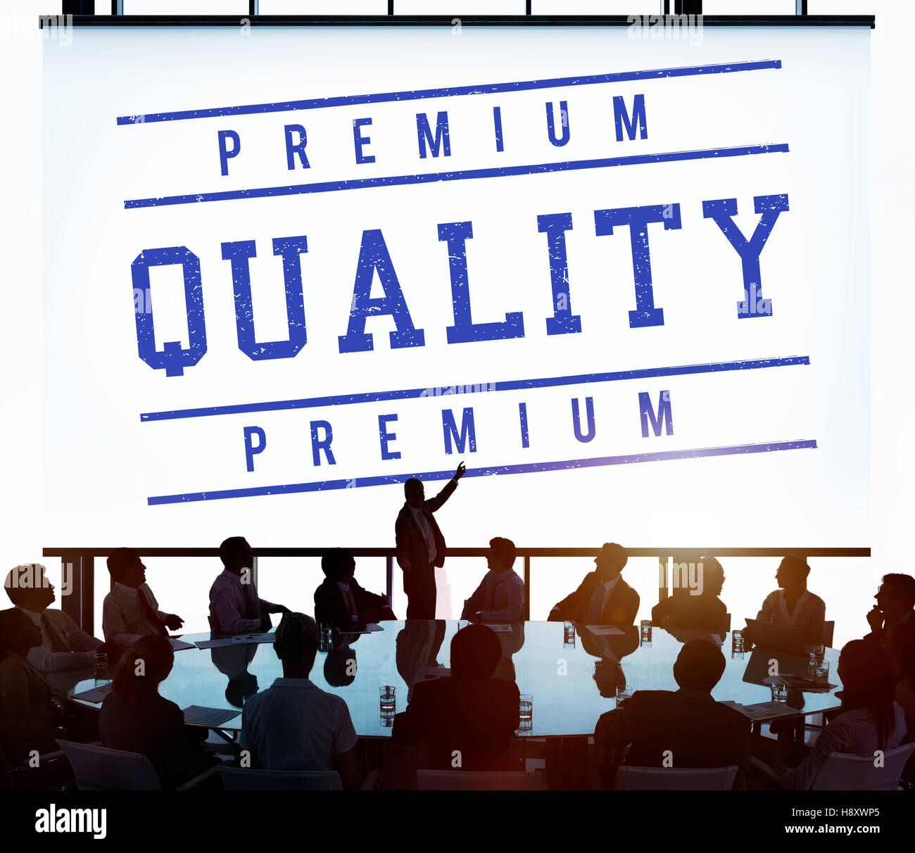 Premium Quality Standard Value Worth Graphic Concept Stock Photo - Alamy