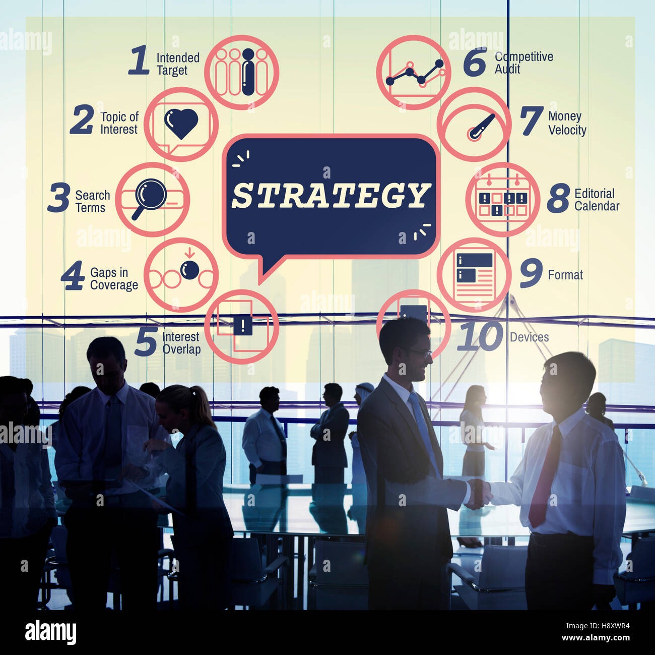 Business Analytics Strategy Methods Tactics Graphic Concept Stock Photo ...