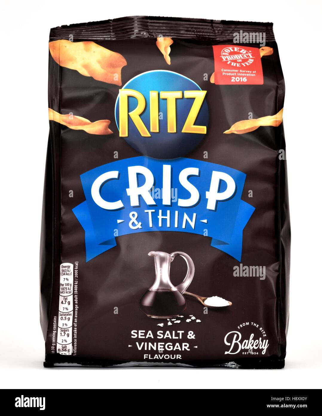 Ritz crisp & thin sea salt & vinegar flavour Stock Photo - Alamy