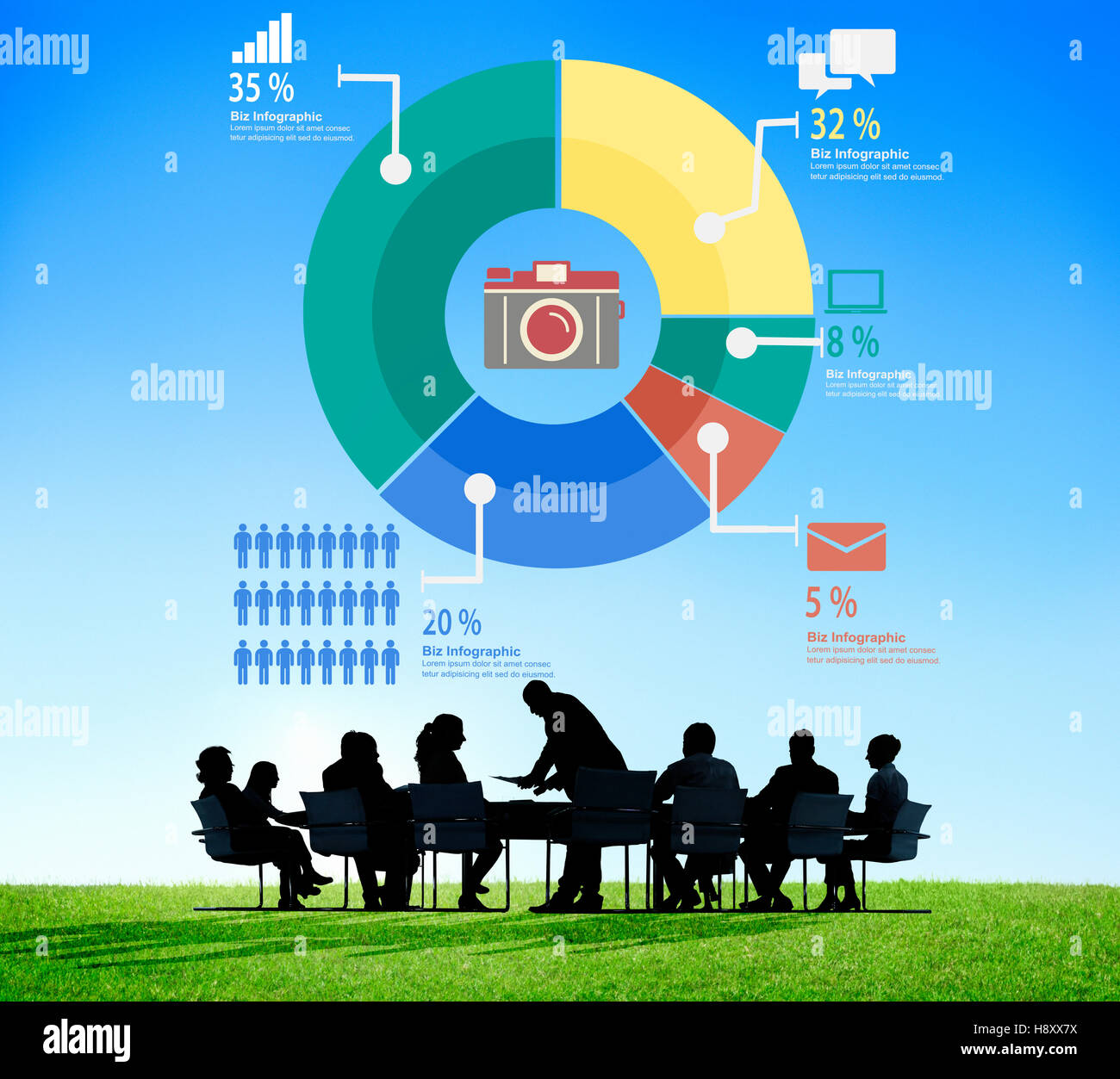 Analysis Analytic Marketing Sharing Graph Diagram Concept Stock Photo ...