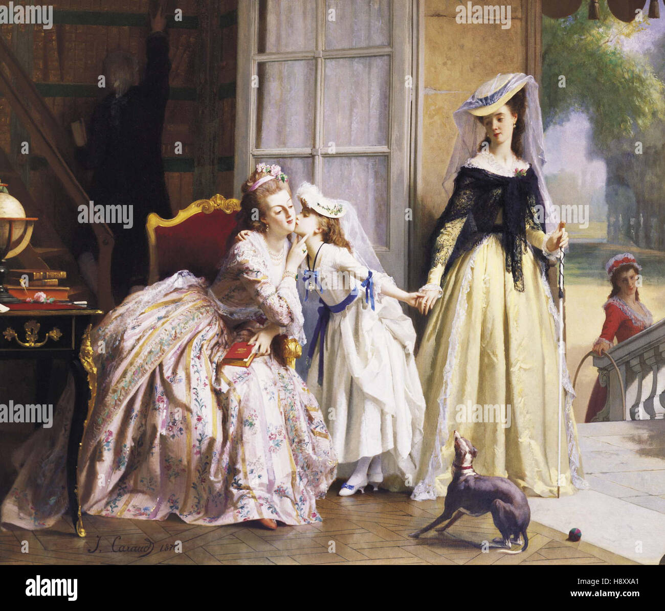 Joseph Caraud The Morning Stroll Stock Photo - Alamy