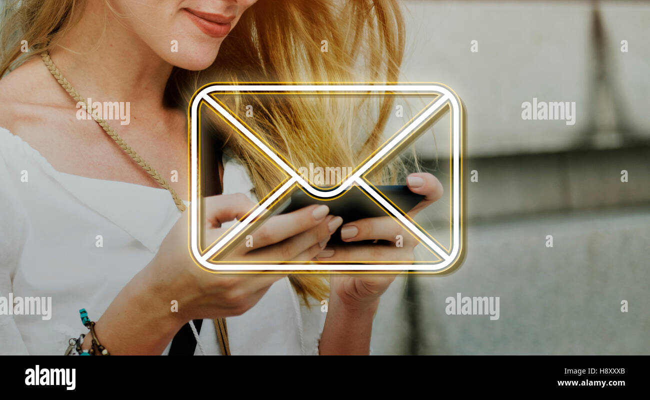 Message Social Network Chat Texting Graphic Concept Stock Photo - Alamy