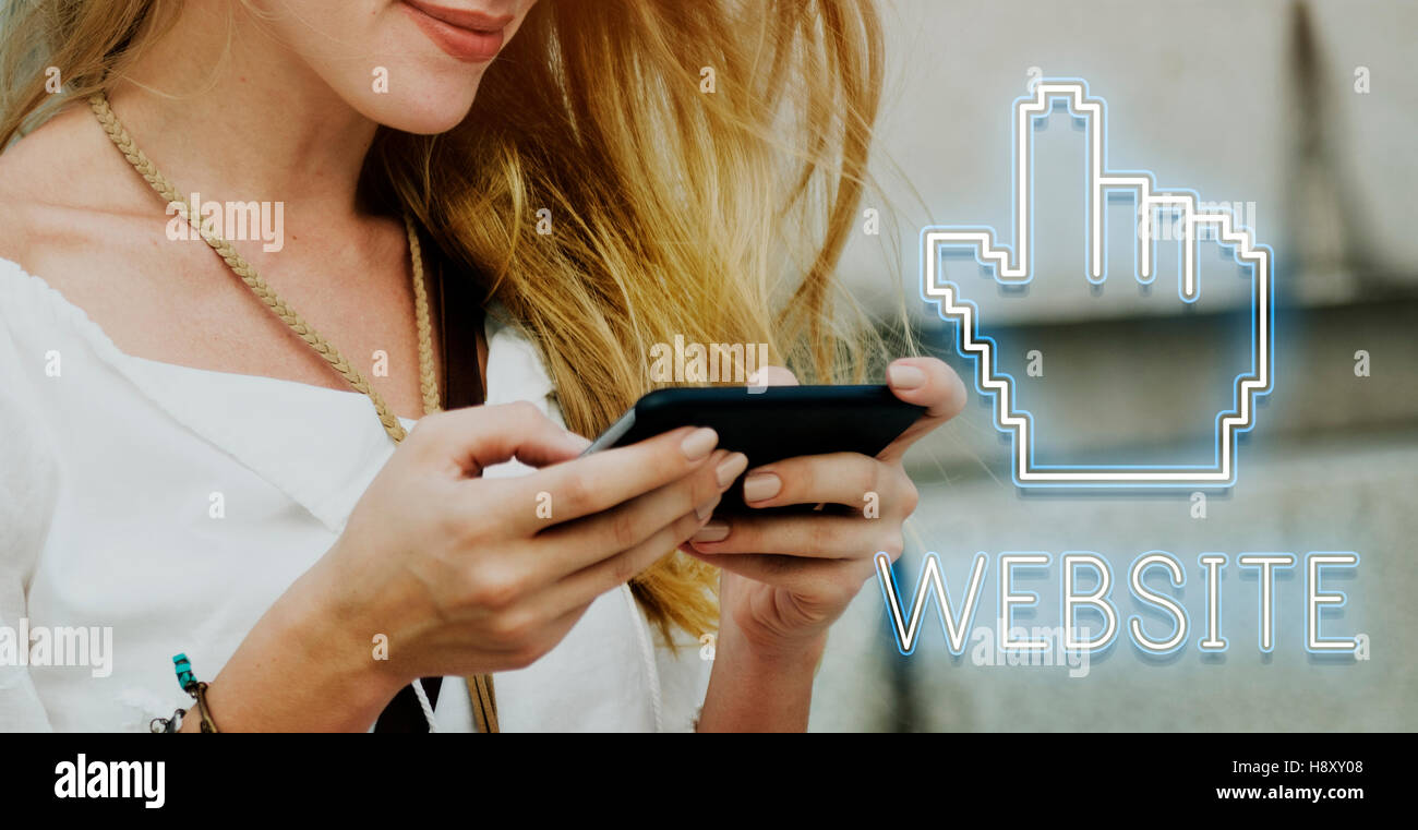 Website Mouse Cursor Click Pixel Concept Stock Photo - Alamy