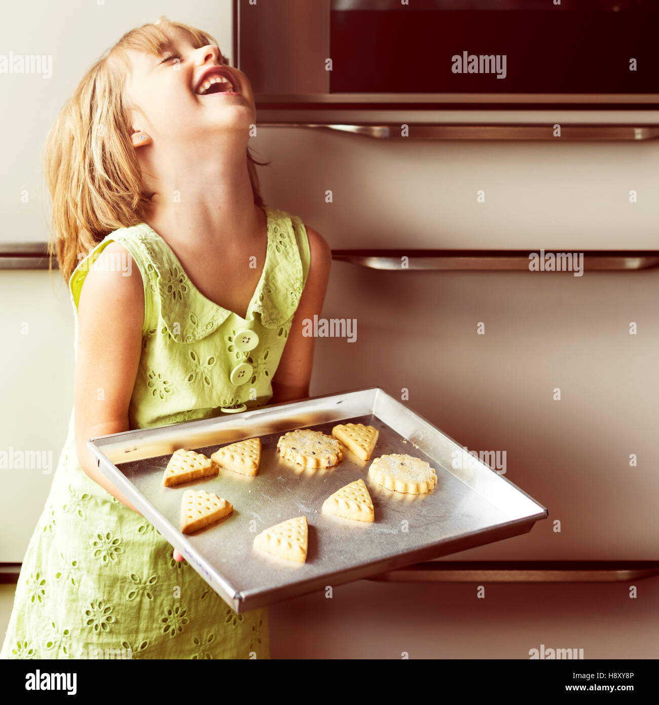 Kid Baking Cooking Cookies Fun Concept Stock Photo - Alamy