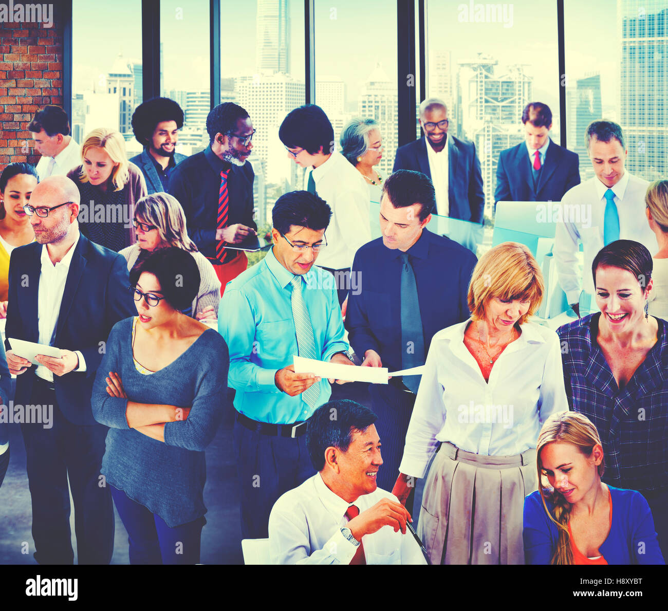 People Global Communication Office Discussion Conversation Group ...