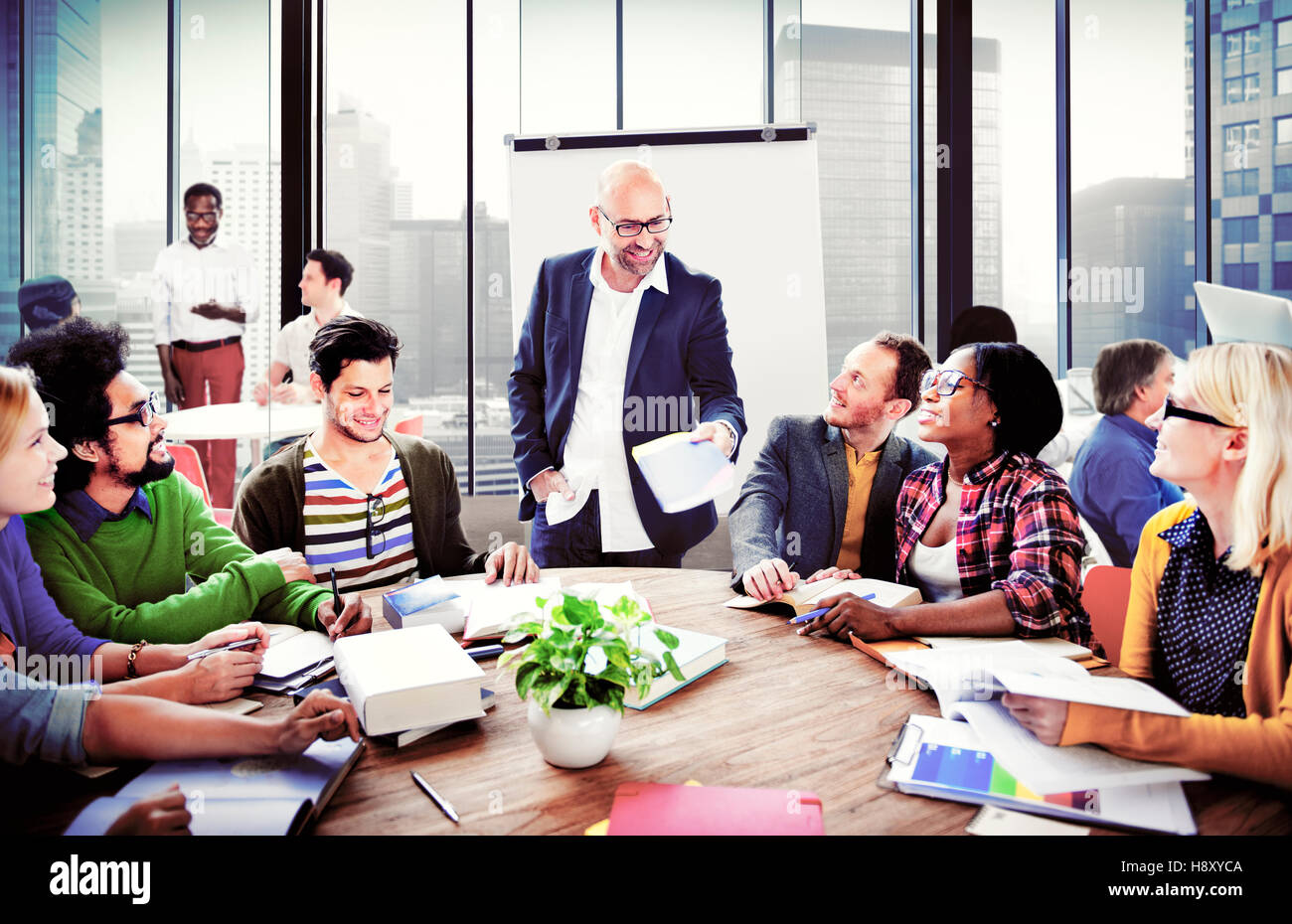 Business People Conference Meeting Seminar Team Teamwork Concept Stock ...