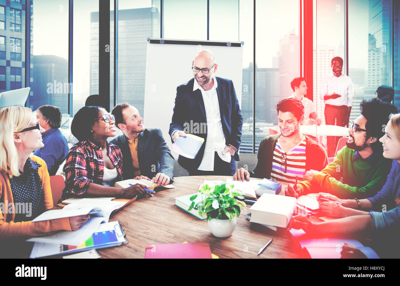 Business People Conference Meeting Seminar Team Teamwork Concept Stock ...