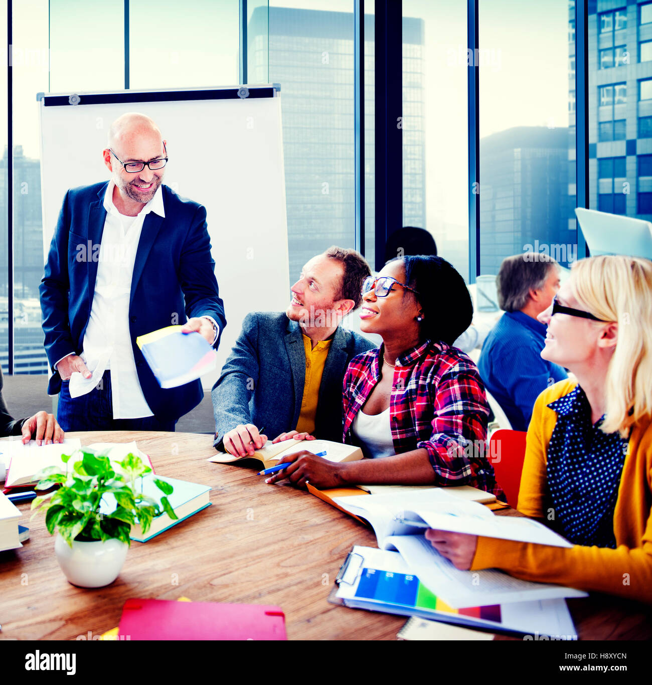 Business People Conference Meeting Seminar Team Teamwork Concept Stock ...