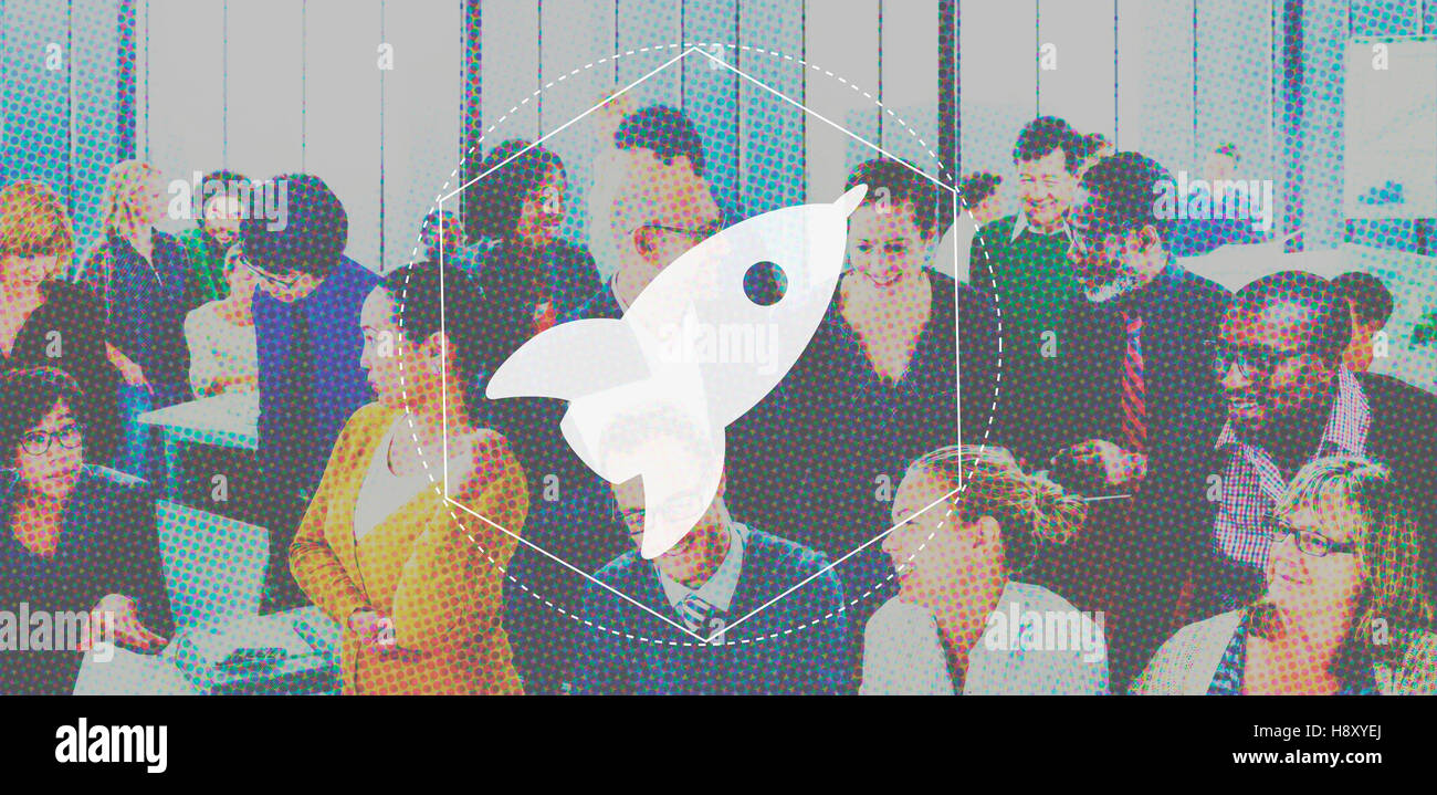 Launch Innovation Creative Development Graphic Concept Stock Photo - Alamy