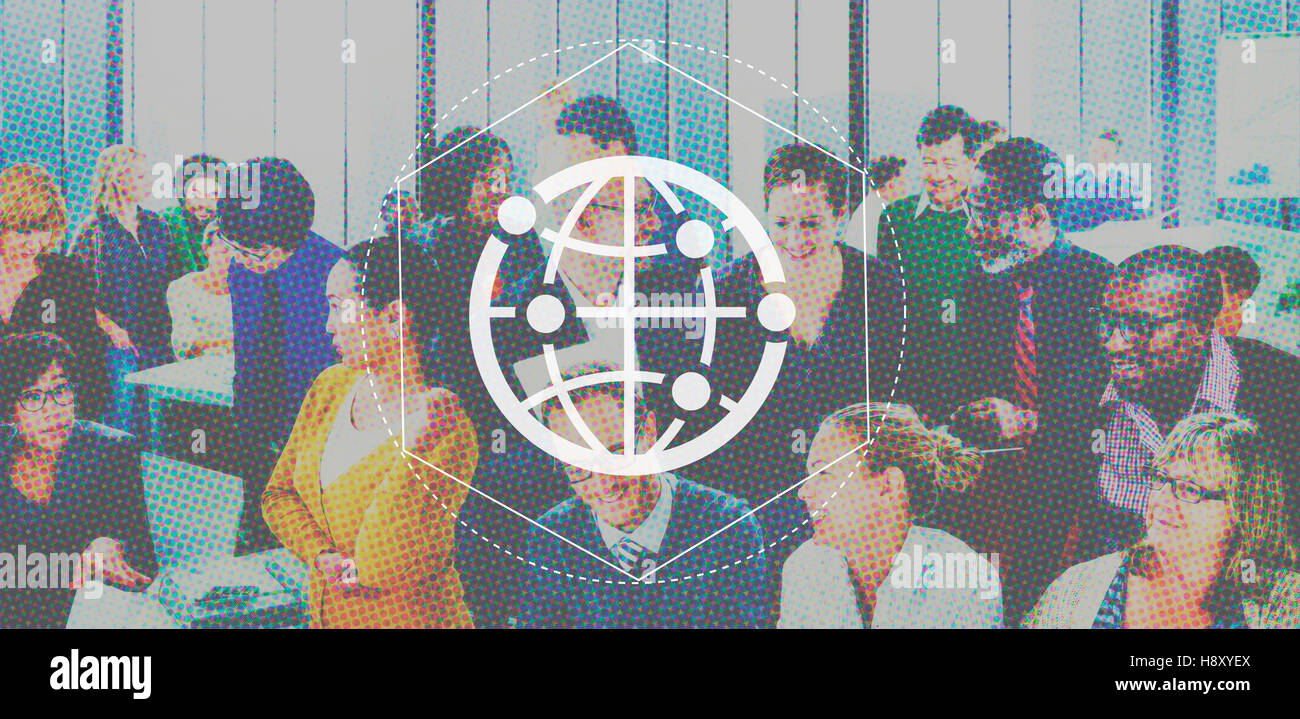 Networking Communication Interaction Net Graphic Concept Stock Photo ...