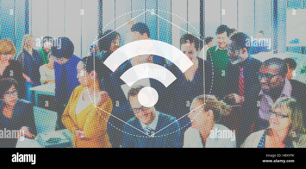 Internet WiFi Network Connection Graphic Concept Stock Photo - Alamy