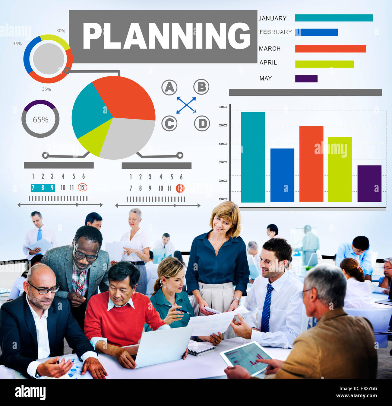 Planning Bar Graph Data Development Plan Strategy Concept Stock Photo ...
