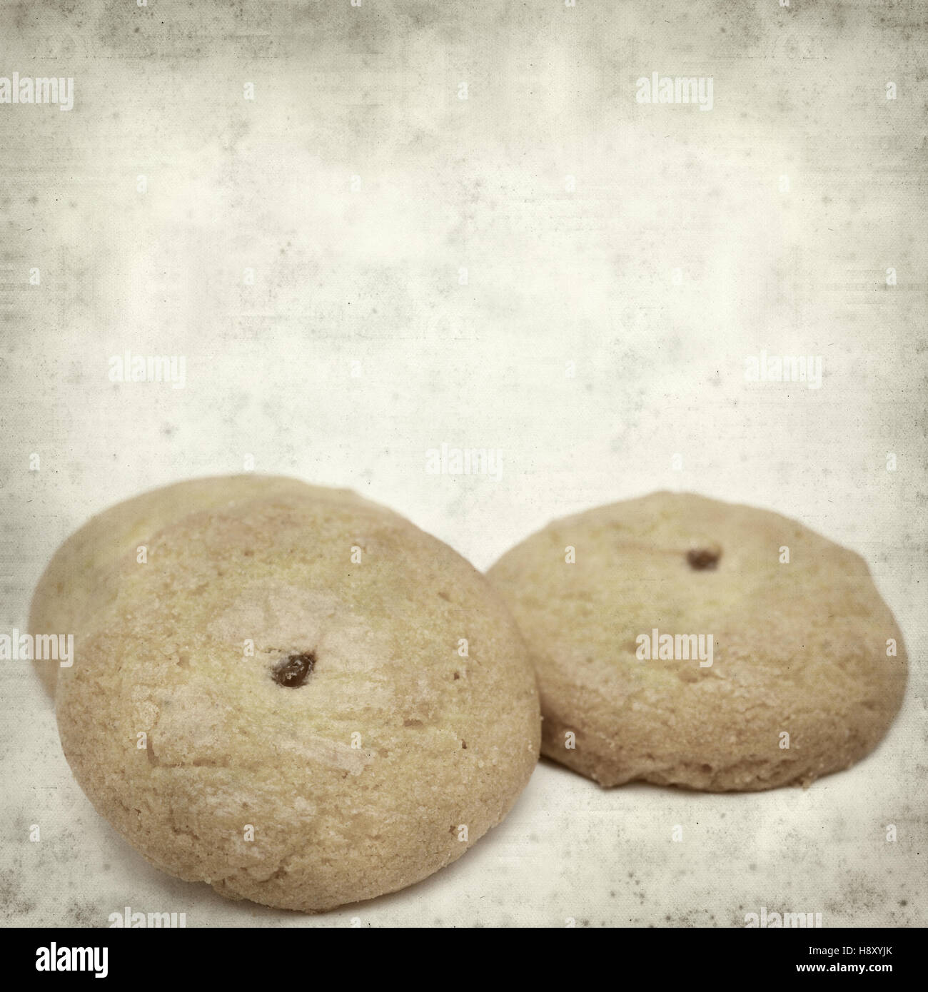 textured old paper background with fruit center biscuit Stock Photo - Alamy