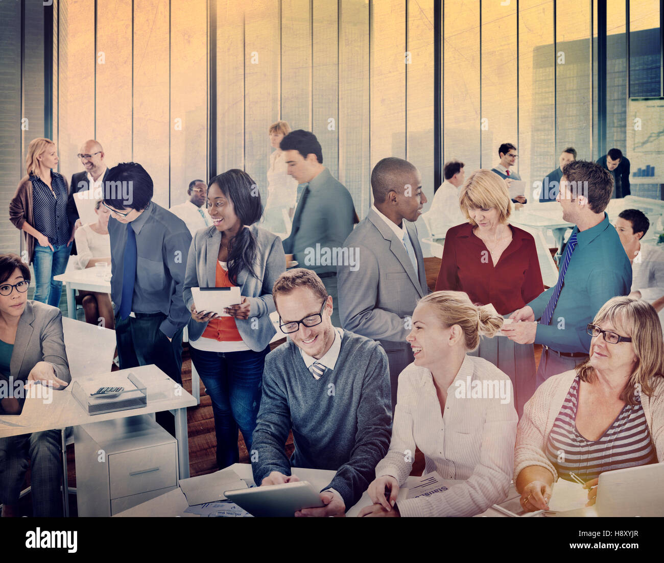Business Team Meeting Discussion Connection Concept Stock Photo - Alamy