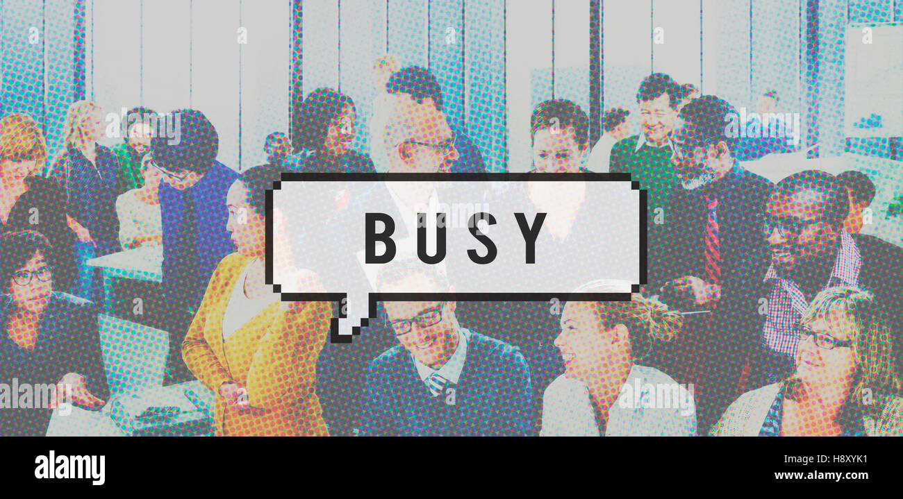 Busy Business Multitask Engaged Concept Stock Photo - Alamy