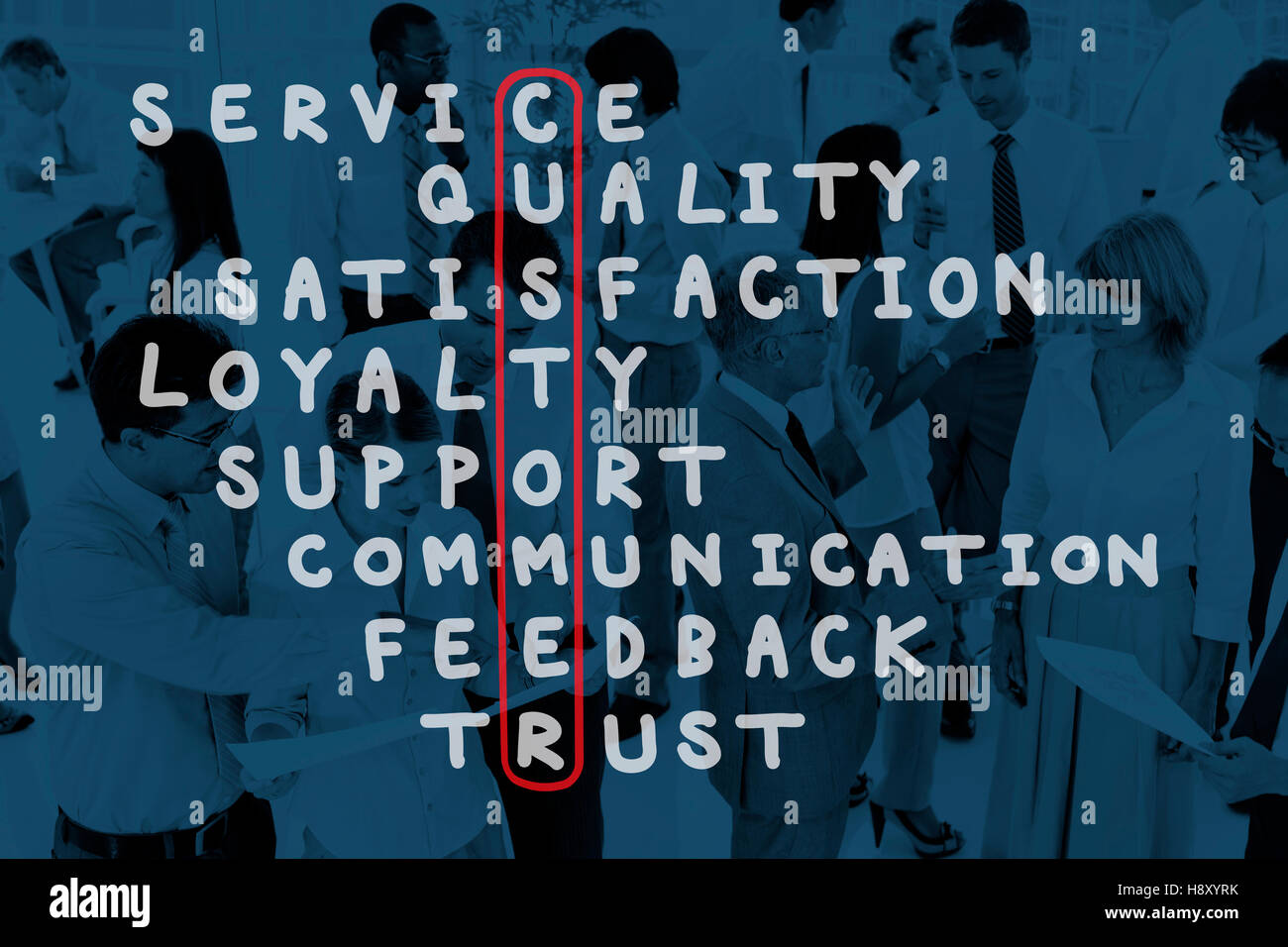 Customer Service Support Satisfaction Crossword Puzzle Concept Stock ...