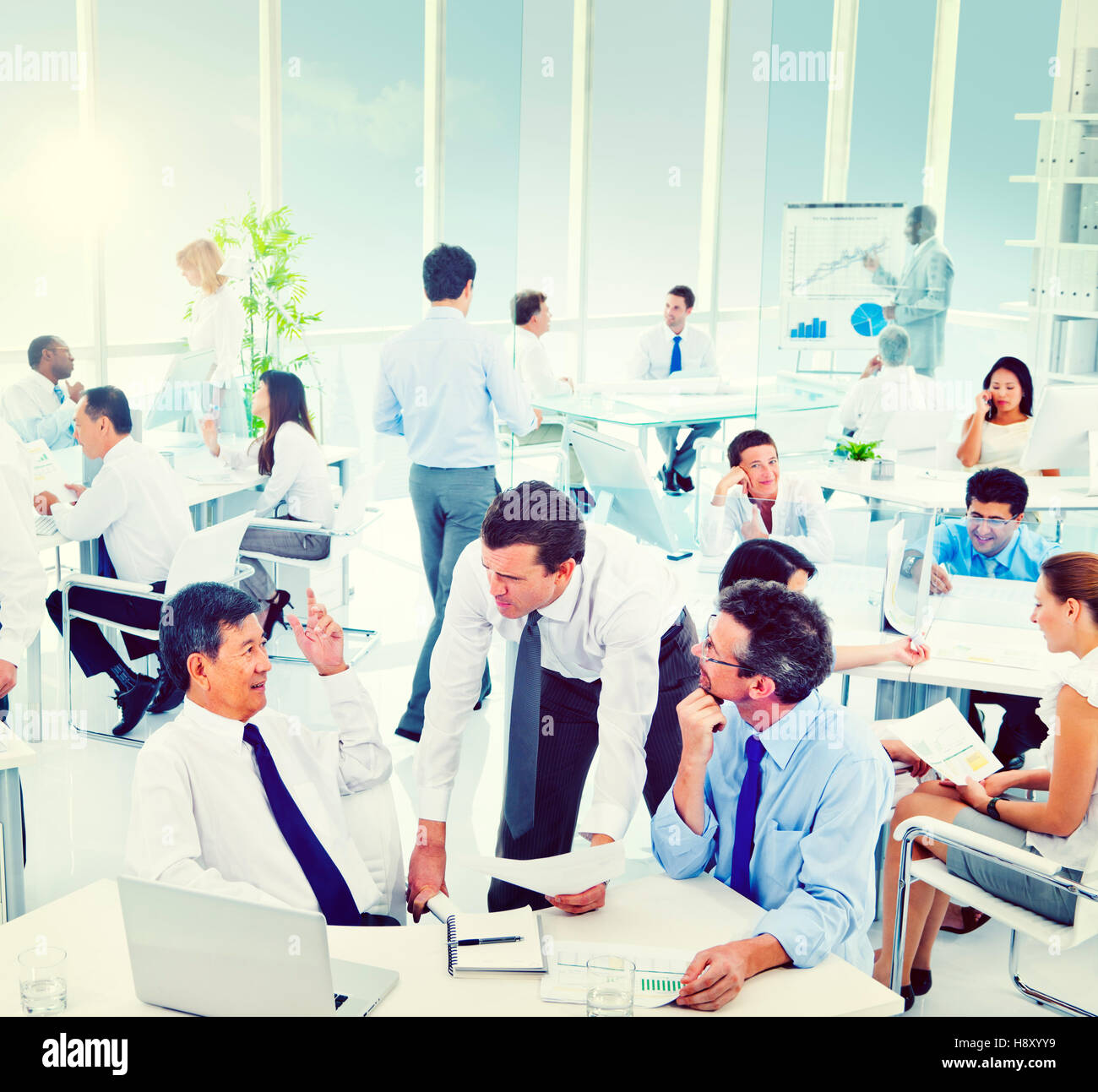 Group of Business People Working Office Meeting Concept Stock Photo - Alamy