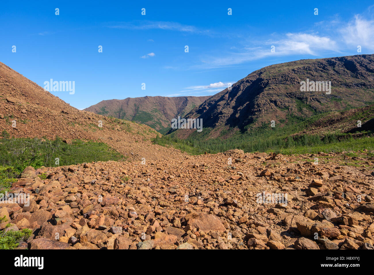 Mountains with scree slopes Stock Photo - Alamy