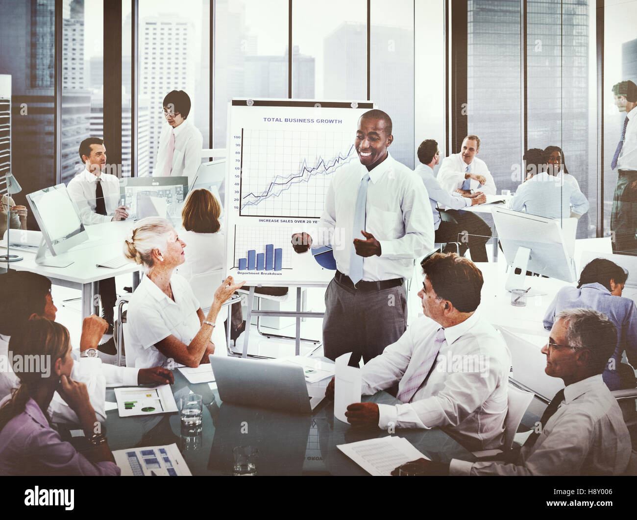 Business People Office Working Place of Work Concept Stock Photo - Alamy