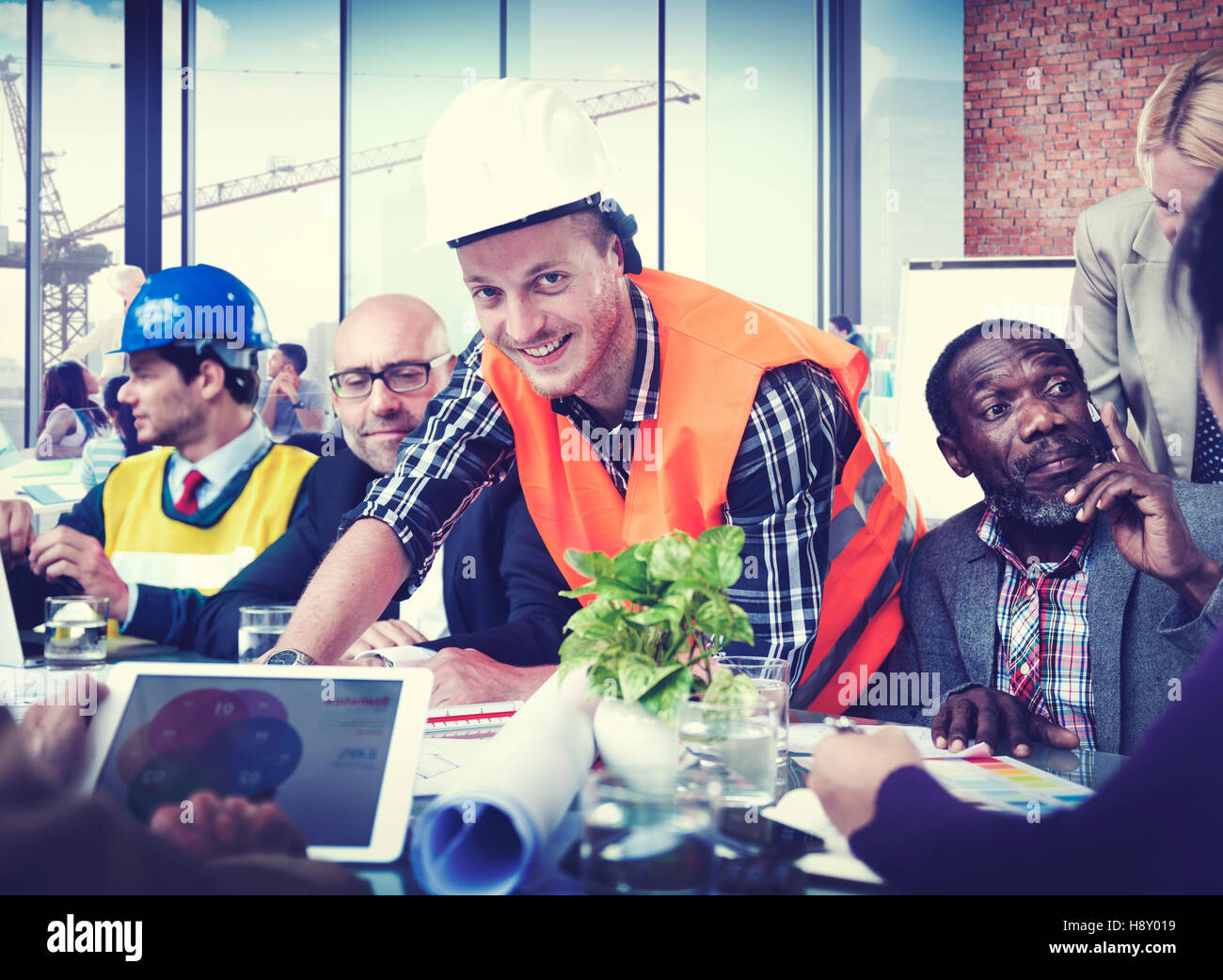 Construction Worker Professional Occupation Planning Working Concept ...