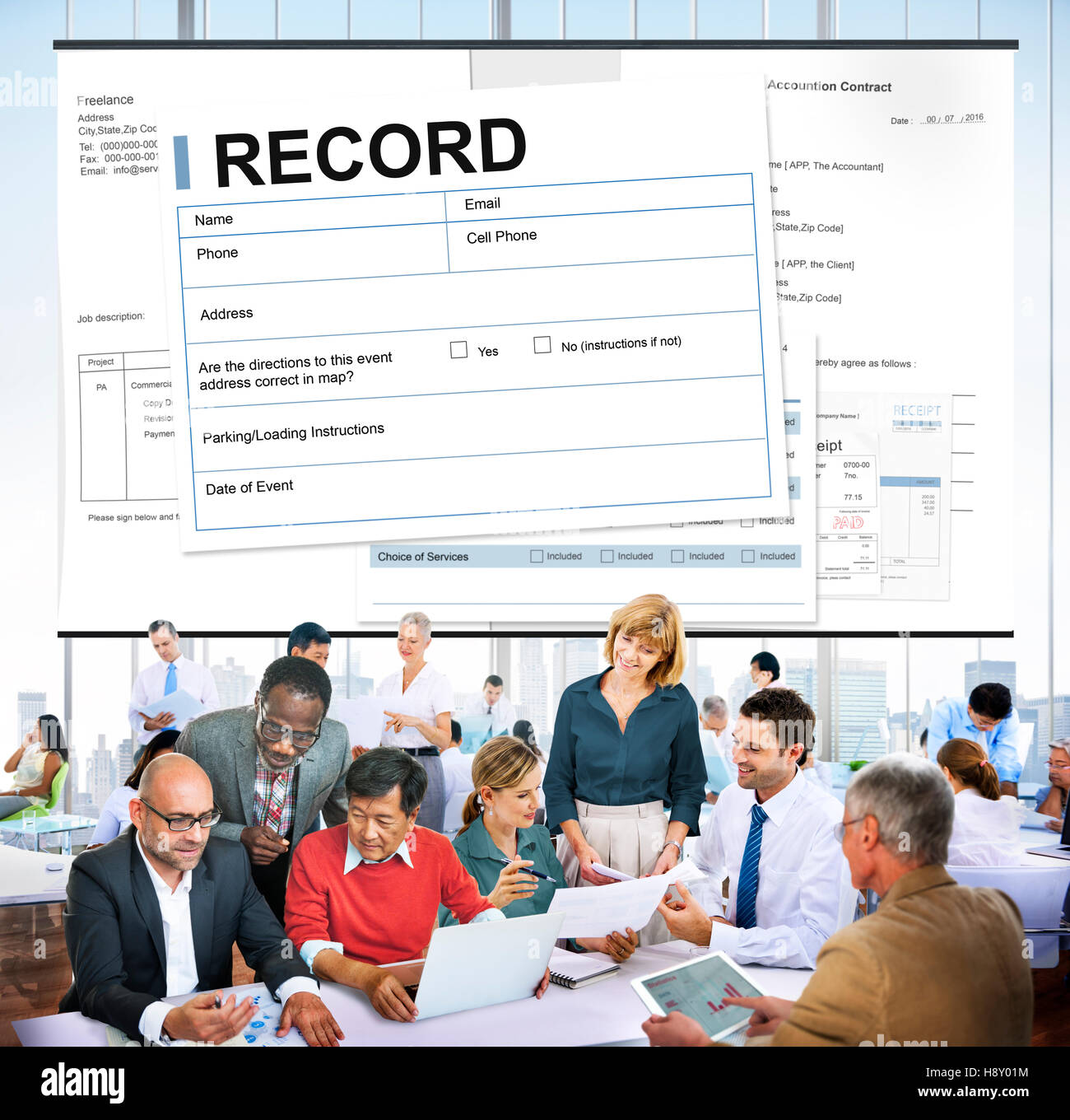 Record Agreement Contract Legal Document Concept Stock Photo - Alamy