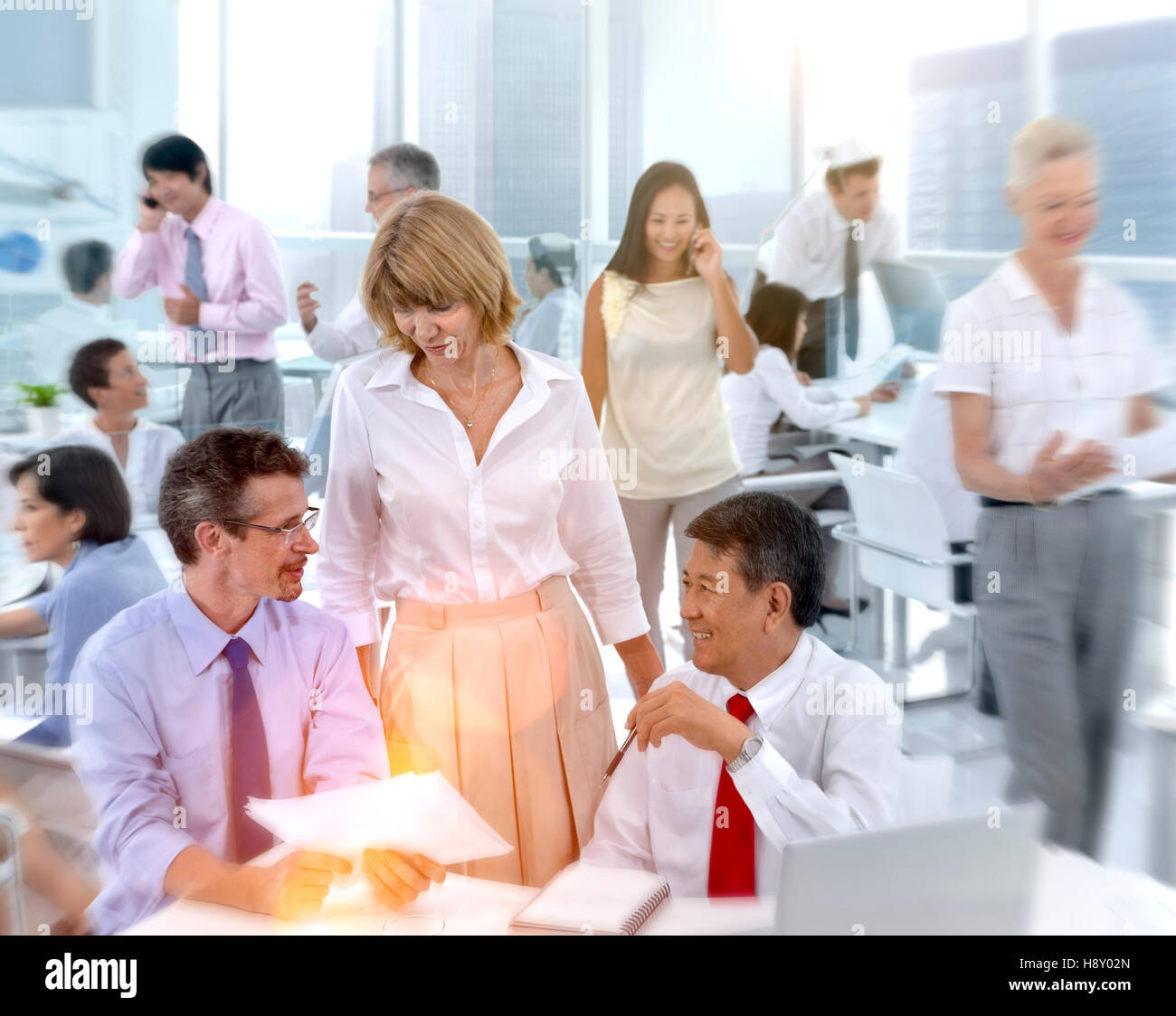 Corporate Collaboration Colleagues Cooperation Team Concept Stock Photo ...