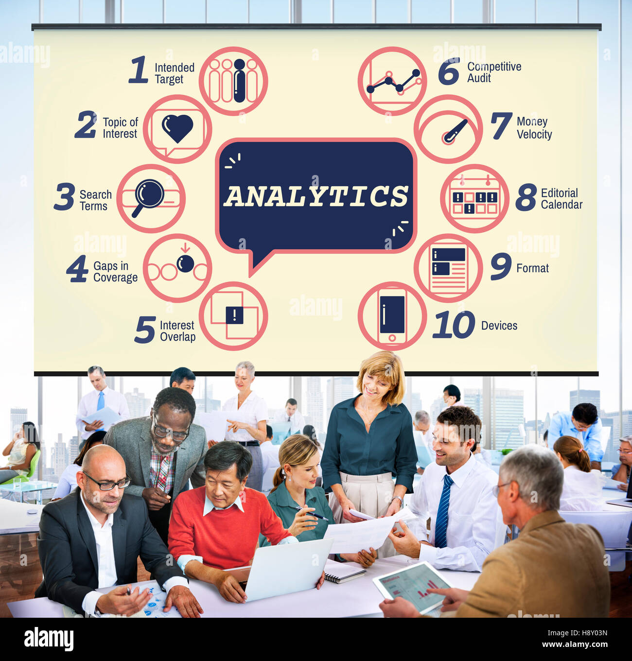 Business Analytics Strategy Methods Tactics Graphic Concept Stock Photo ...