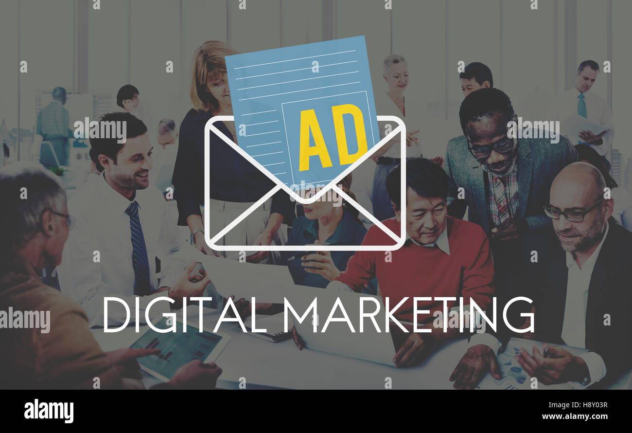 Advertisement Social Media Internet Letter Concept Stock Photo - Alamy