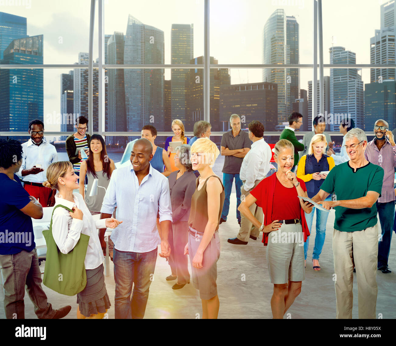 Global Community People Communication City Concept Stock Photo - Alamy
