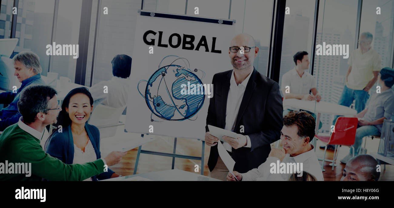 Multiethnic Group People Discussion with Global Concept Stock Photo - Alamy