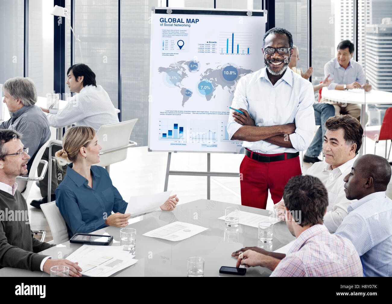 Business Team Profit Statistical Meeting Concept Stock Photo - Alamy