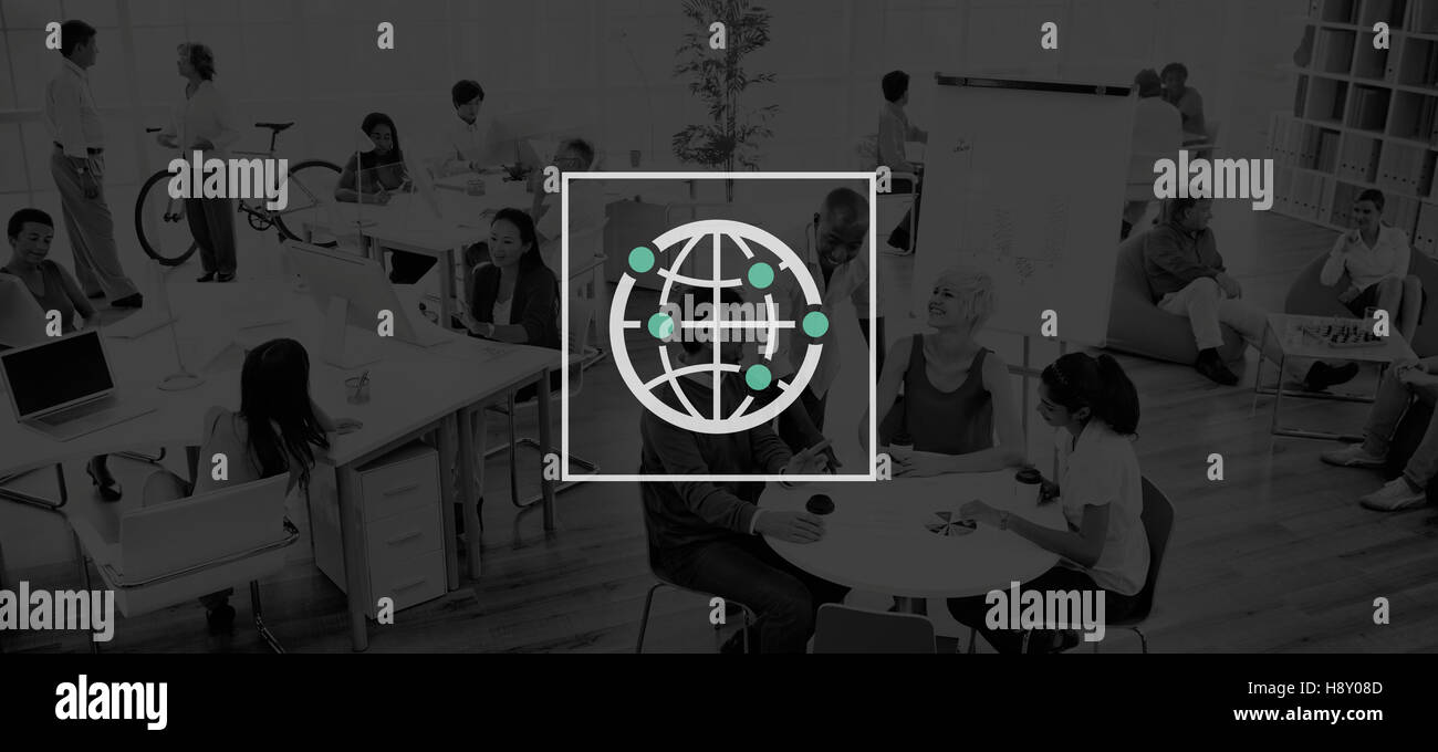 Global Community International Worldwide World Connected Stock Photo ...