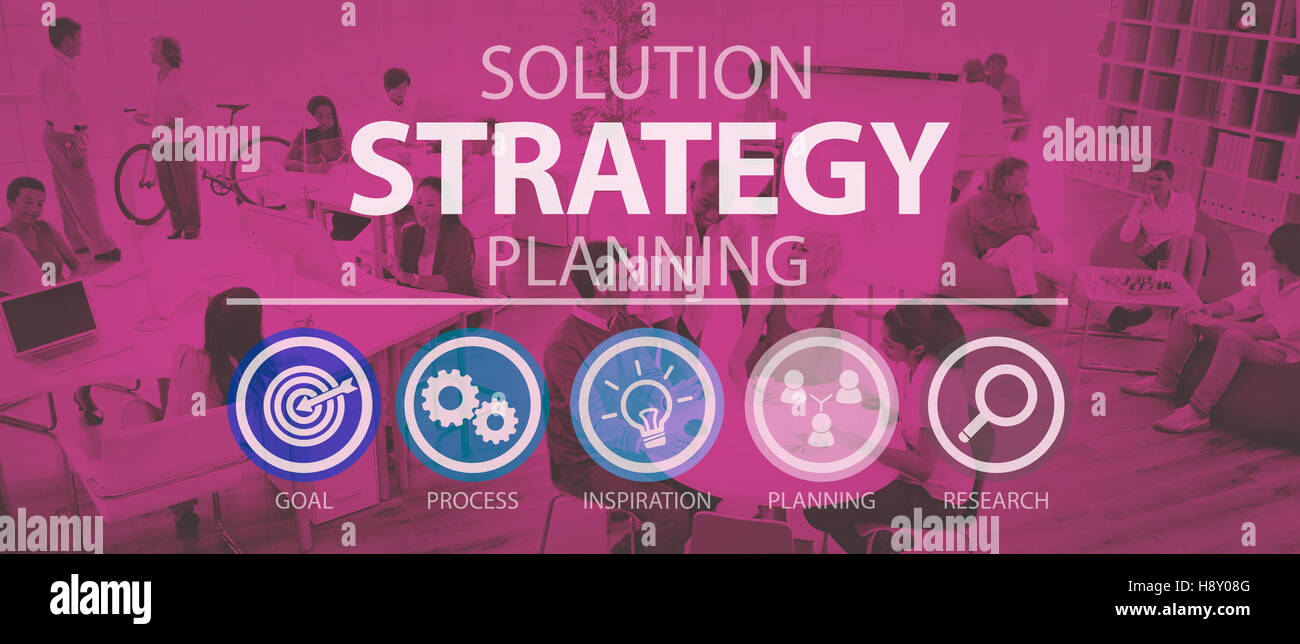 Solution Strategy Planning Business Success Target Concept Stock Photo ...