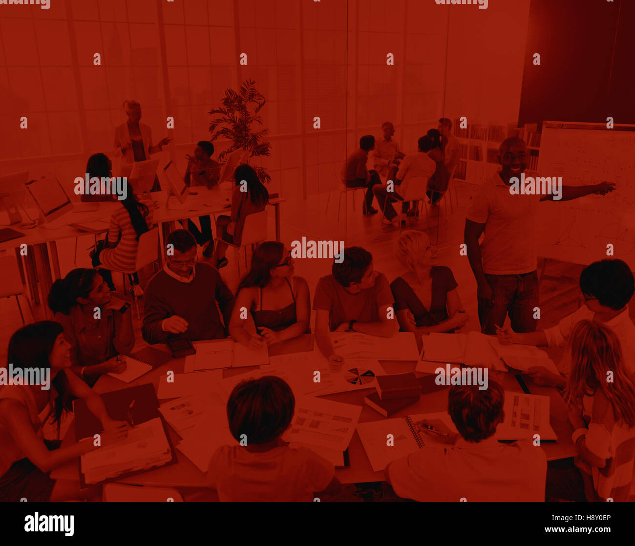 Students University Studying Professor Communication Concept Stock ...