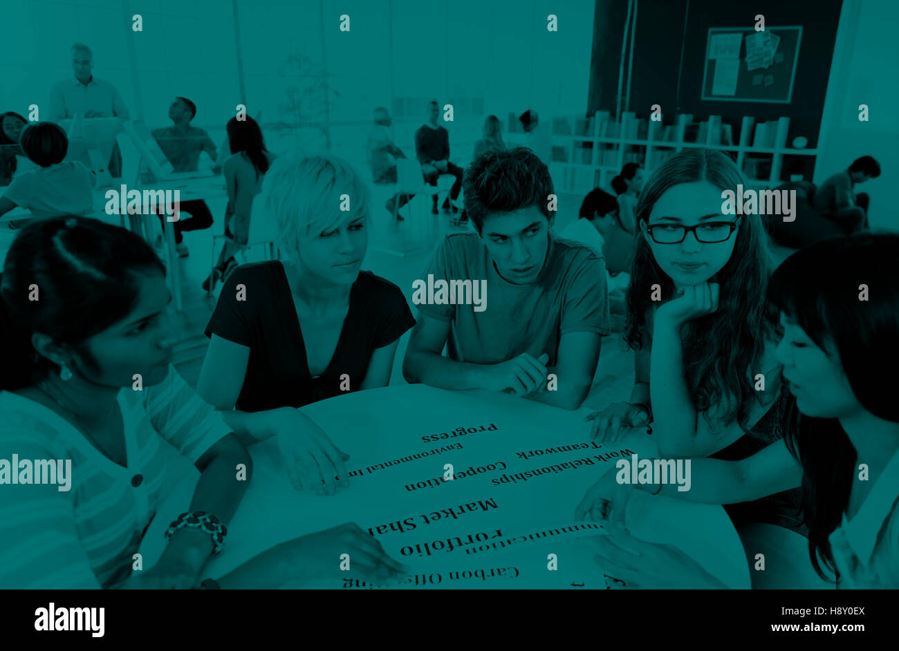 Students University Studying Project Communication Concept Stock Photo ...