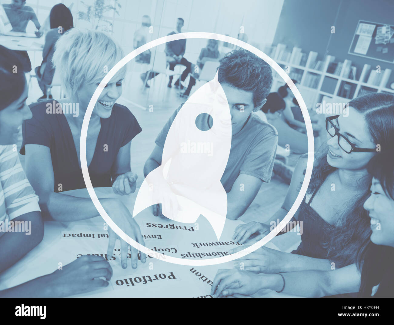 Launch Startup Innovation Improvement Rocket Concept Stock Photo - Alamy