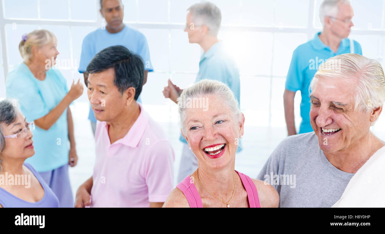 Senior Adult Healthy People Fitness Training Concept Stock Photo - Alamy