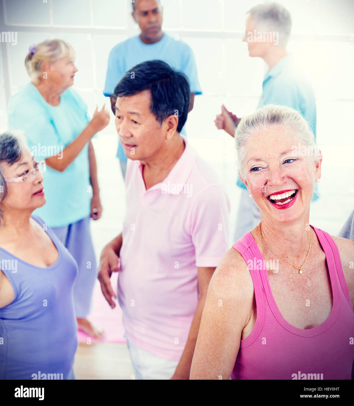 Senior Adult Healthy People Fitness Training Concept Stock Photo - Alamy