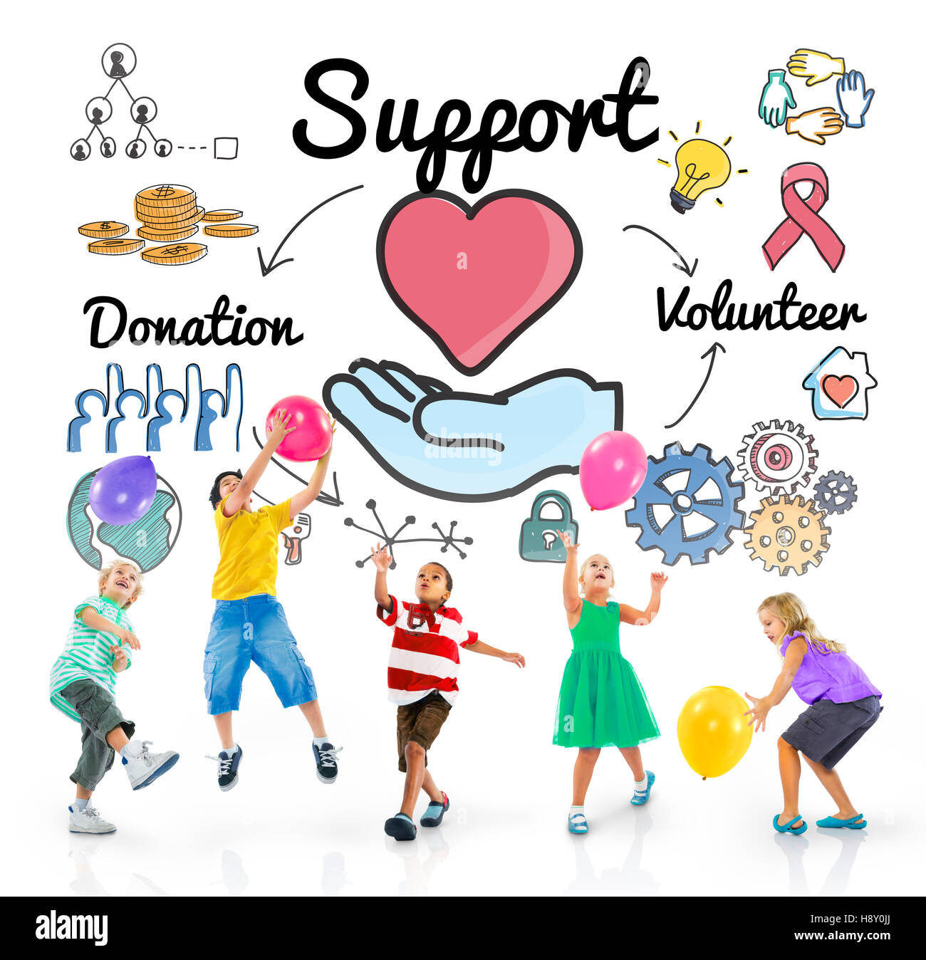 Support Charit Donation Volunteer Concept Stock Photo - Alamy