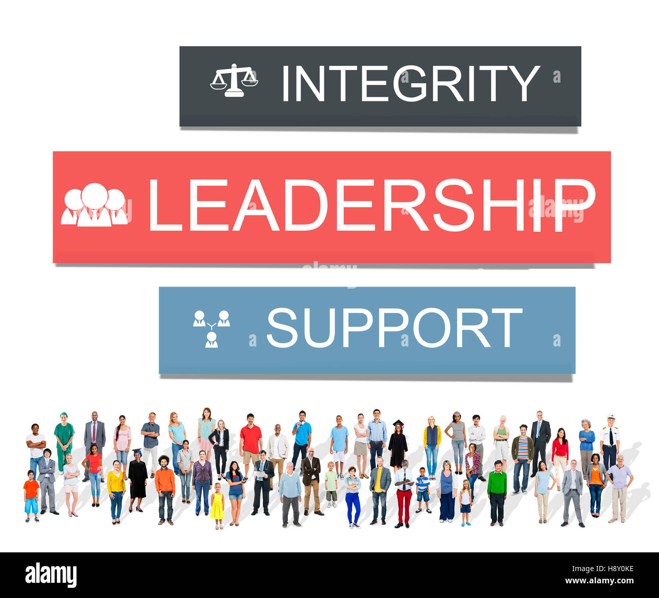 Leadership Lead Guiding Support Integrity Concept Stock Photo - Alamy