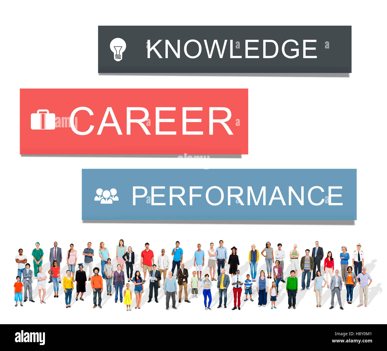 Career Performance Knowledge Word Concept Stock Photo - Alamy
