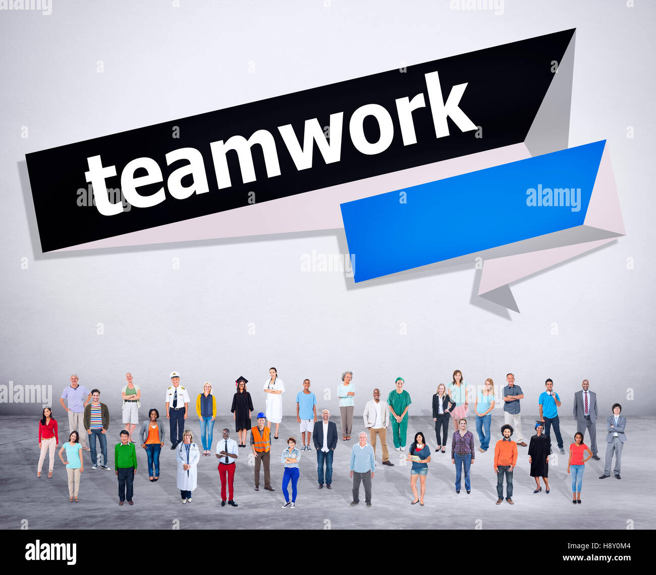 Team Corporate Teamwork Collaboration Assistance Concept Stock Photo ...