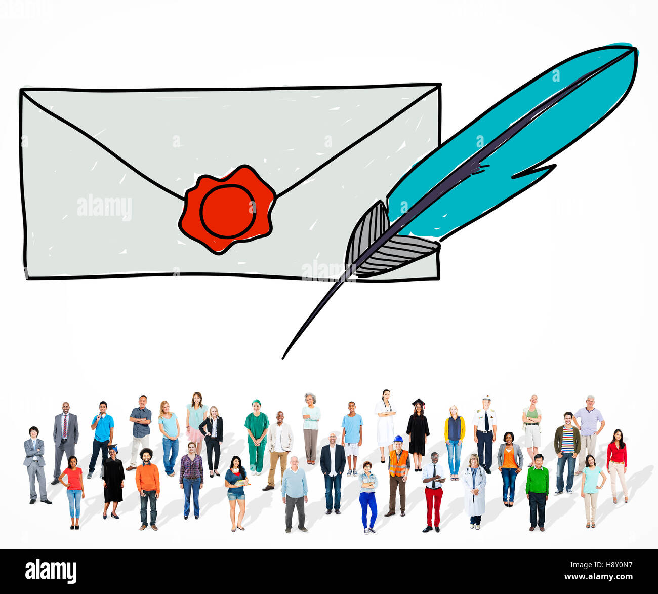 Mail Correspondence Communication Connection Concept Stock Photo - Alamy