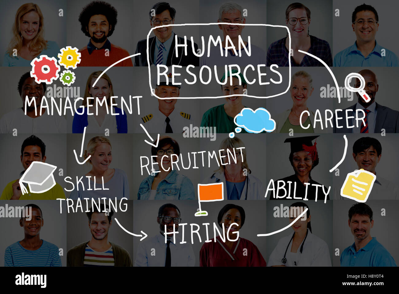 Human Resource Hiring Recruiter Select Career Concept Stock Photo - Alamy