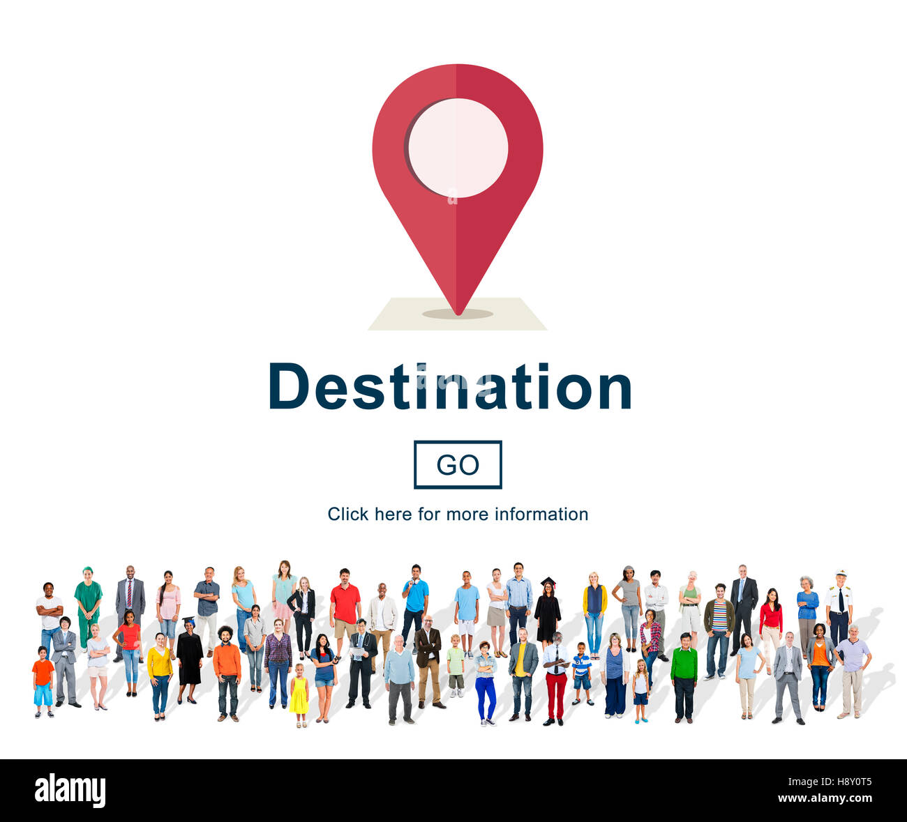 Destination Location Holiday Navigation Place Concept Stock Photo - Alamy